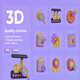 3D Quality Control Icon, Icons | GraphicRiver