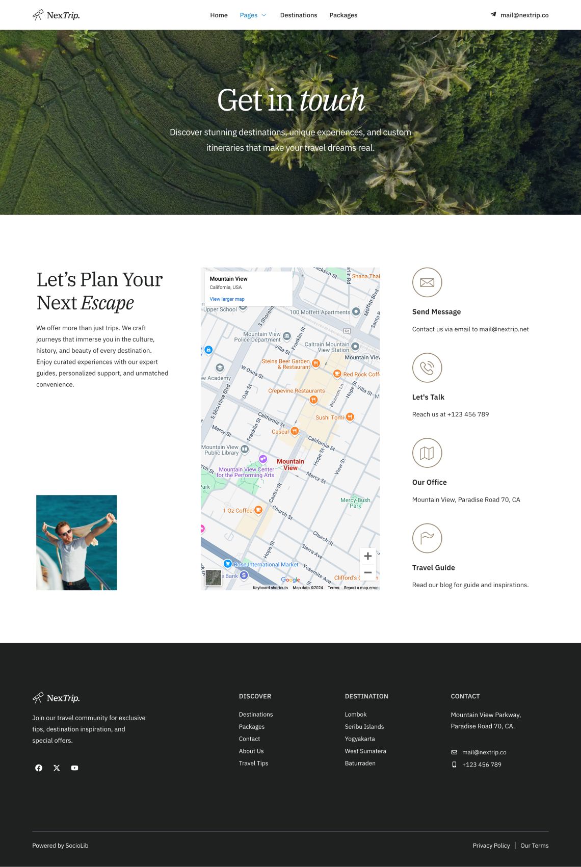 NexTrip - Travel Guide & Agency Elementor Template Kit by sociolib