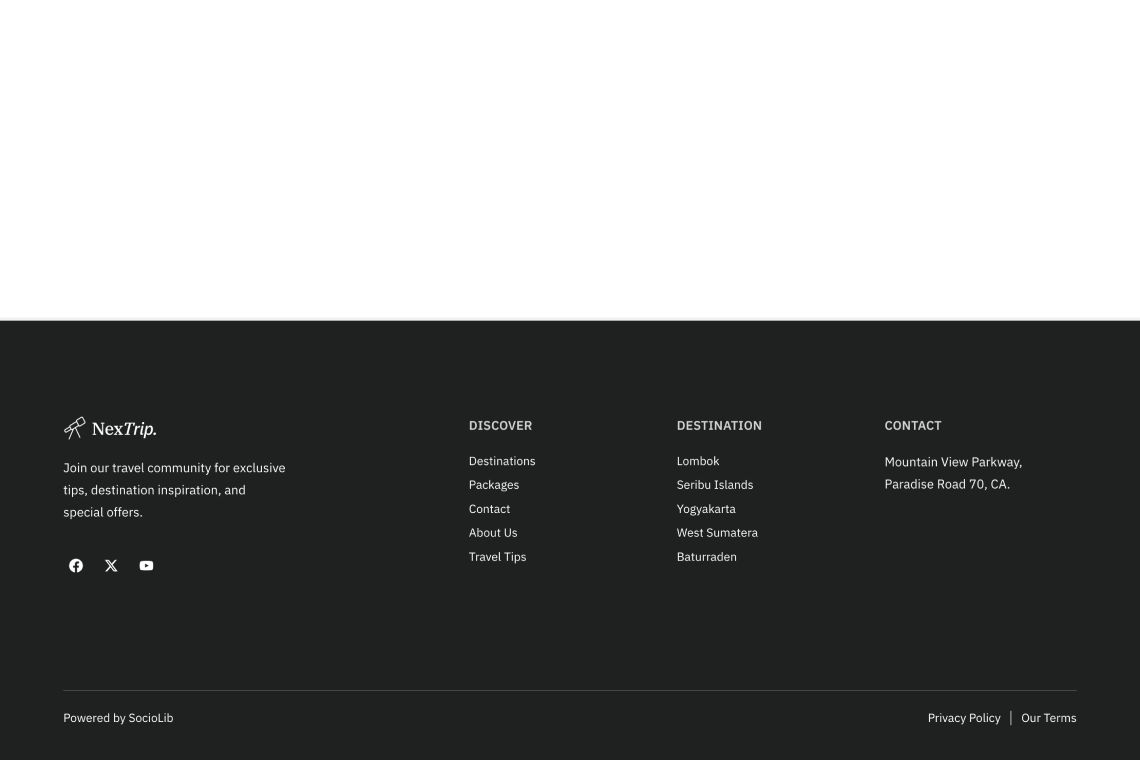 NexTrip - Travel Guide & Agency Elementor Template Kit by sociolib