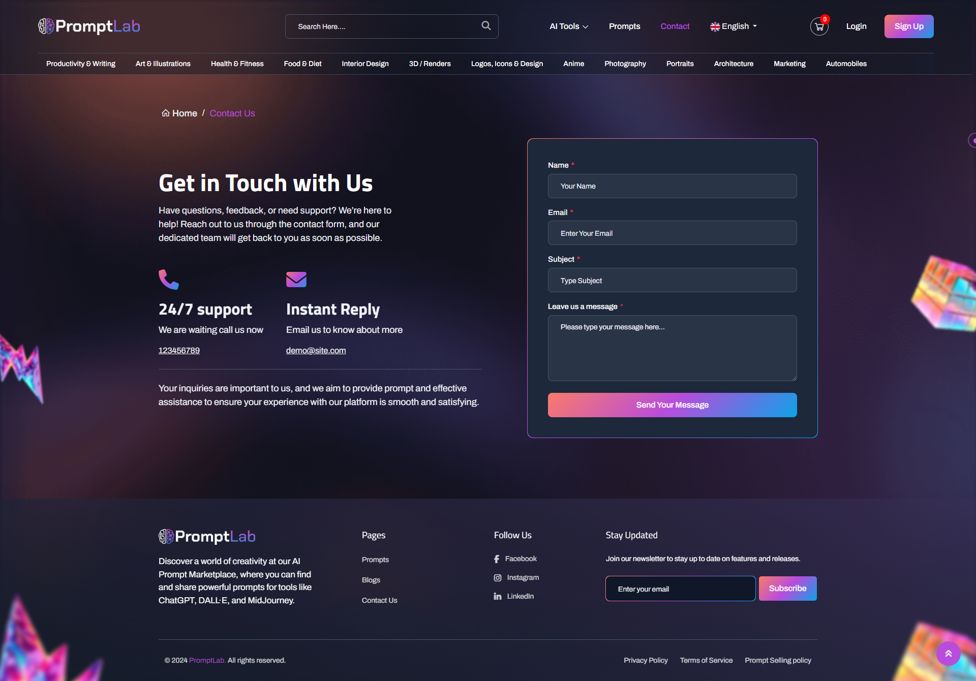 PromptLab - AI Prompt Marketplace by ViserLab | CodeCanyon