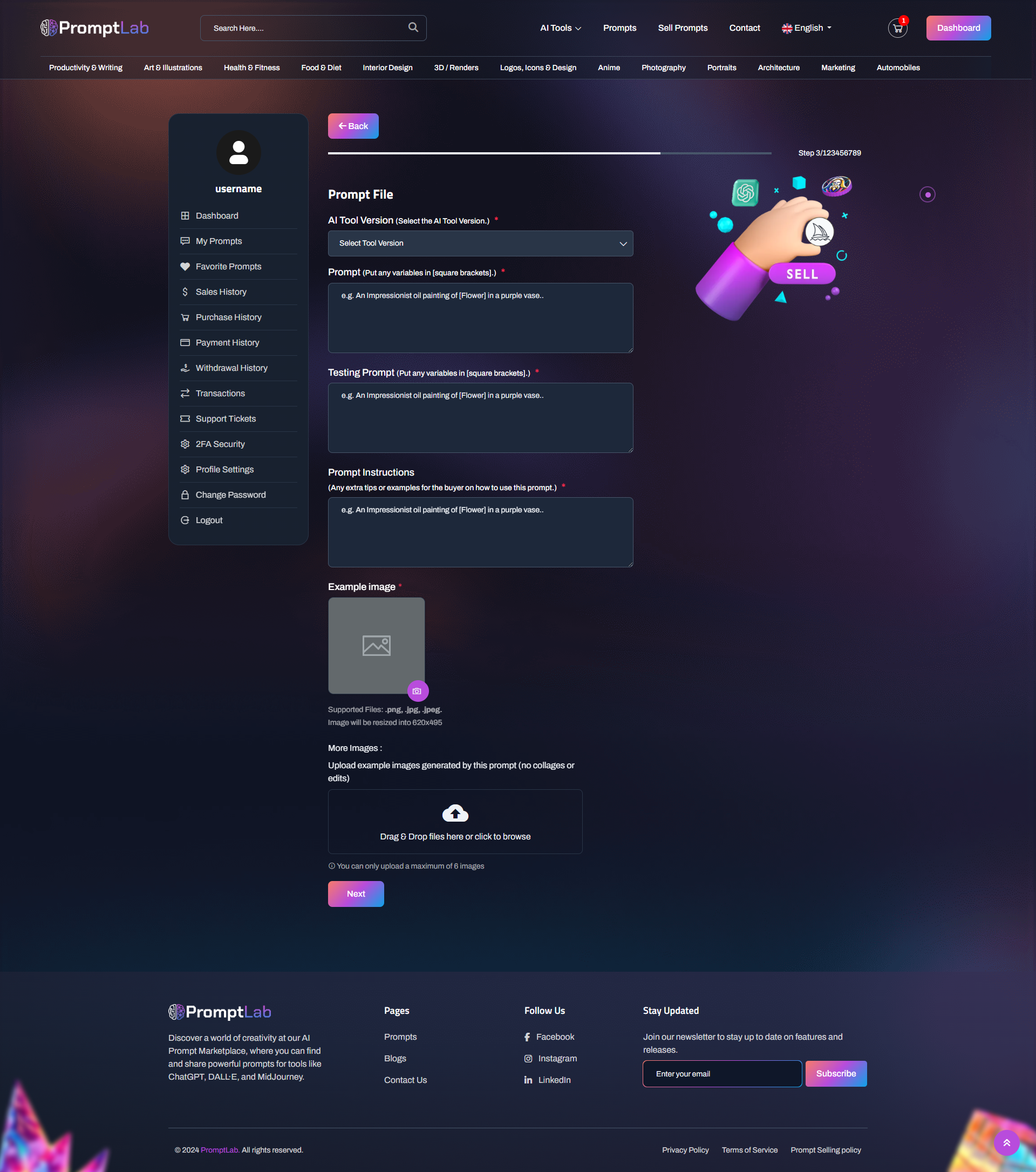 PromptLab - AI Prompt Marketplace by ViserLab | CodeCanyon