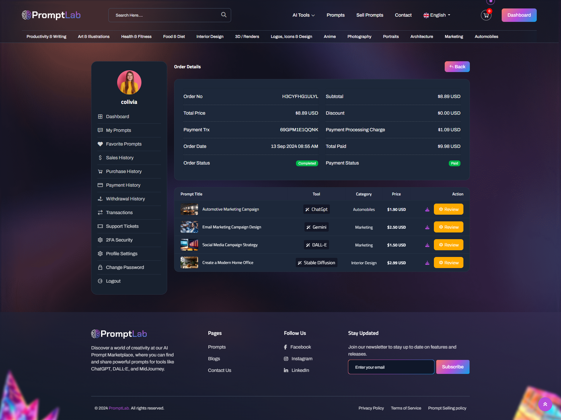 PromptLab - AI Prompt Marketplace by ViserLab | CodeCanyon