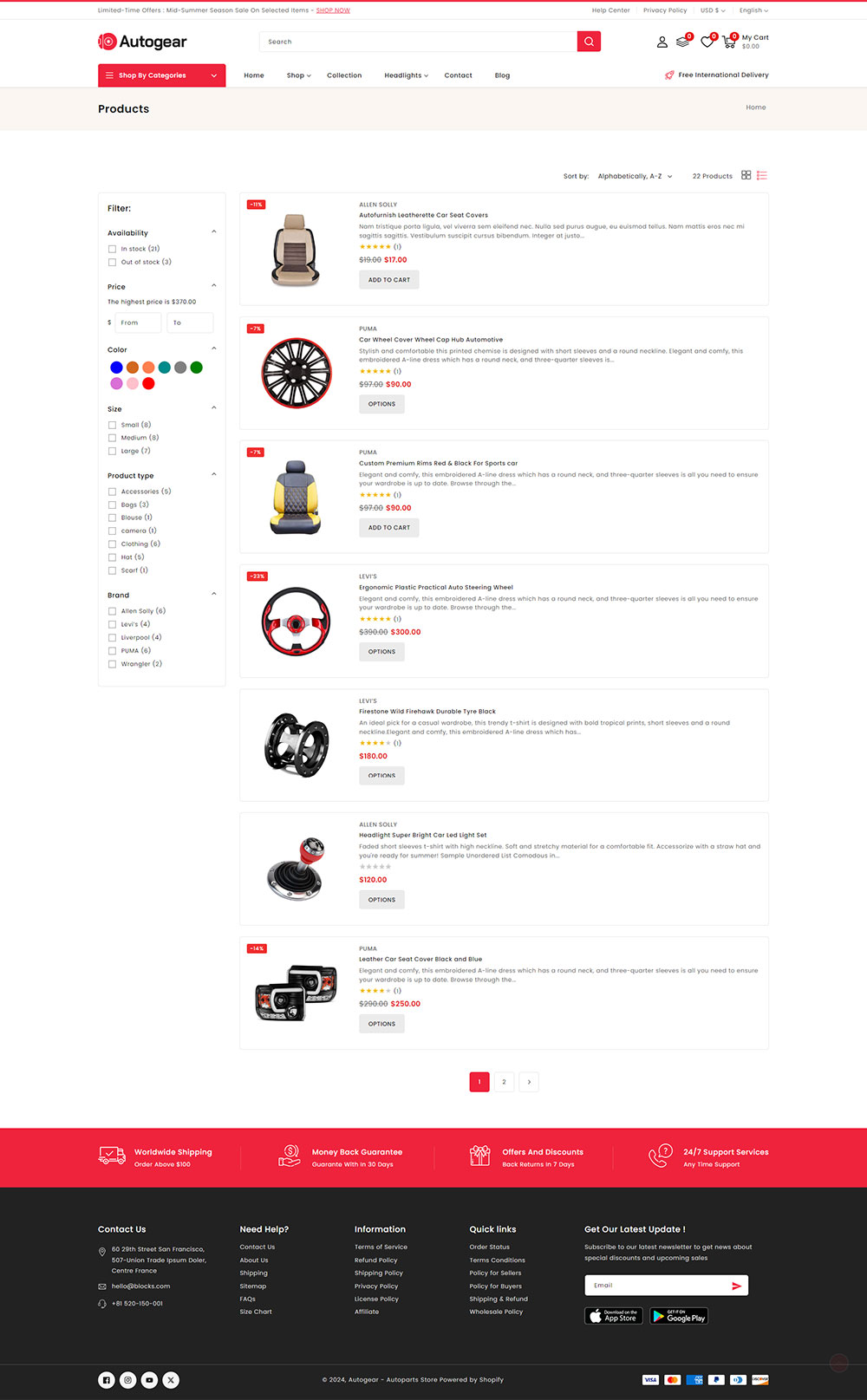 Autogear - Automobile & Tools Store Shopify 2.0 Responsive Theme by codezeel