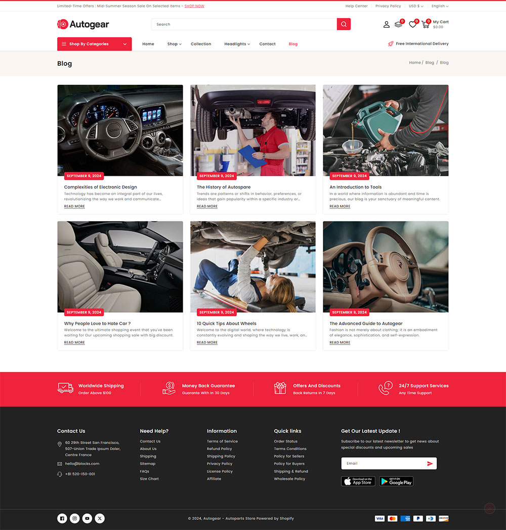 Autogear - Automobile & Tools Store Shopify 2.0 Responsive Theme by codezeel