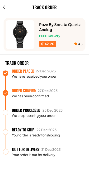 FastClock - React Native CLI eCommerce Mobile App Template by DexignZone