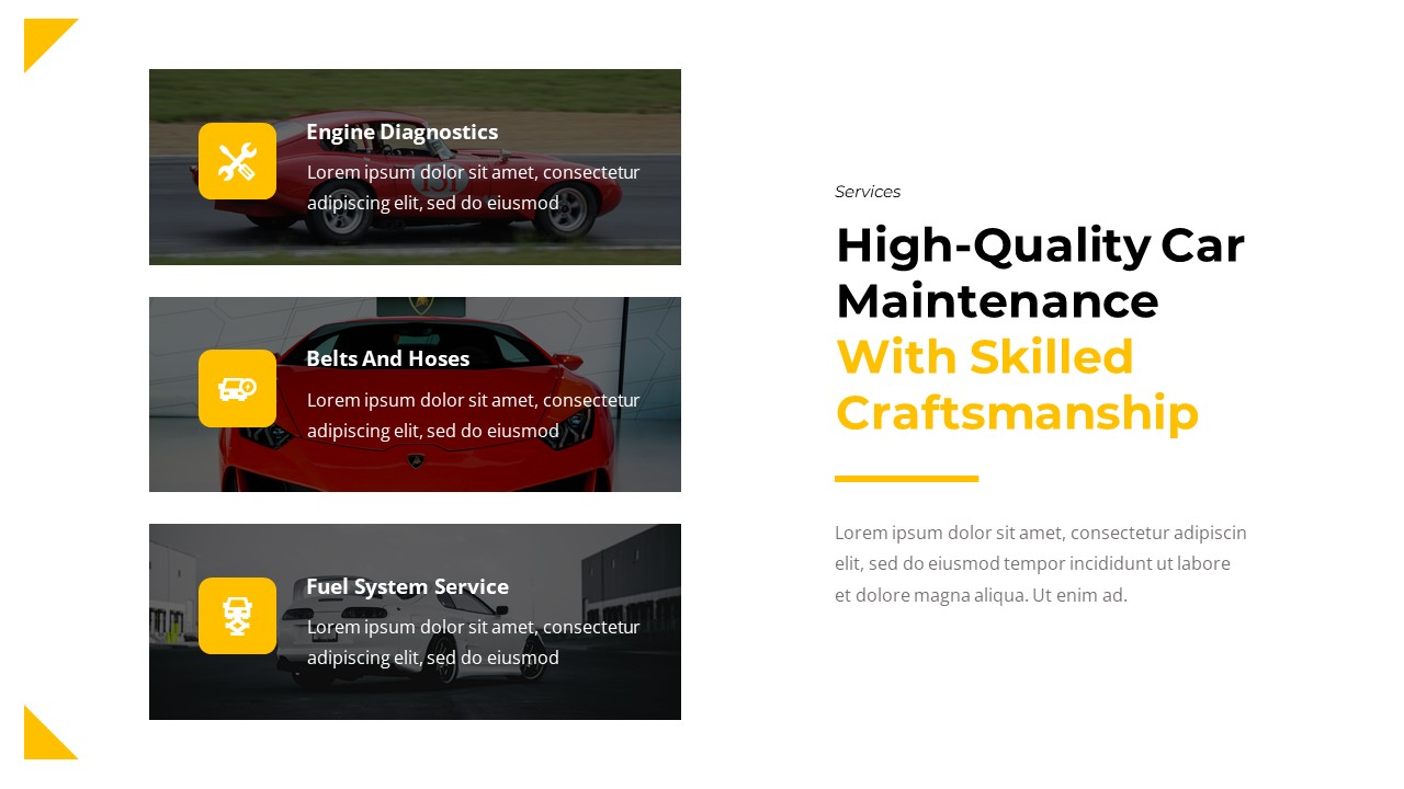 Automoda - Car Services PowerPoint Template, Presentation Templates