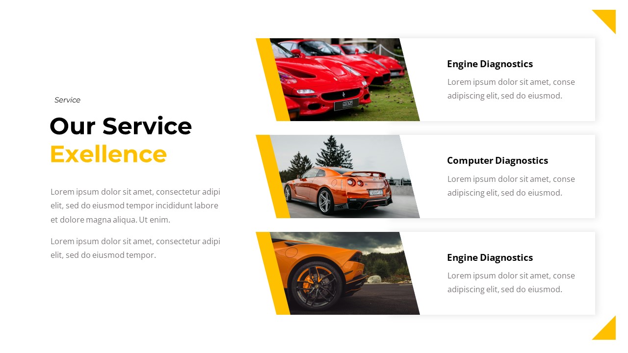Automoda - Car Services PowerPoint Template, Presentation Templates