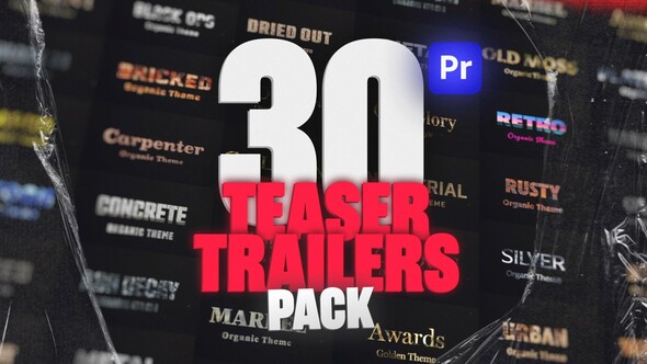 3D Text Titles Teaser Trailer Pack for Premiere Pro: Epic, Action ...