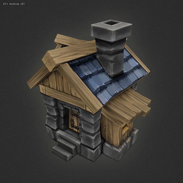 Low Poly RTS Human House by BITGEM | 3DOcean