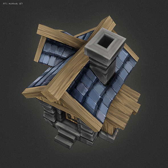Low Poly RTS Human House by BITGEM | 3DOcean