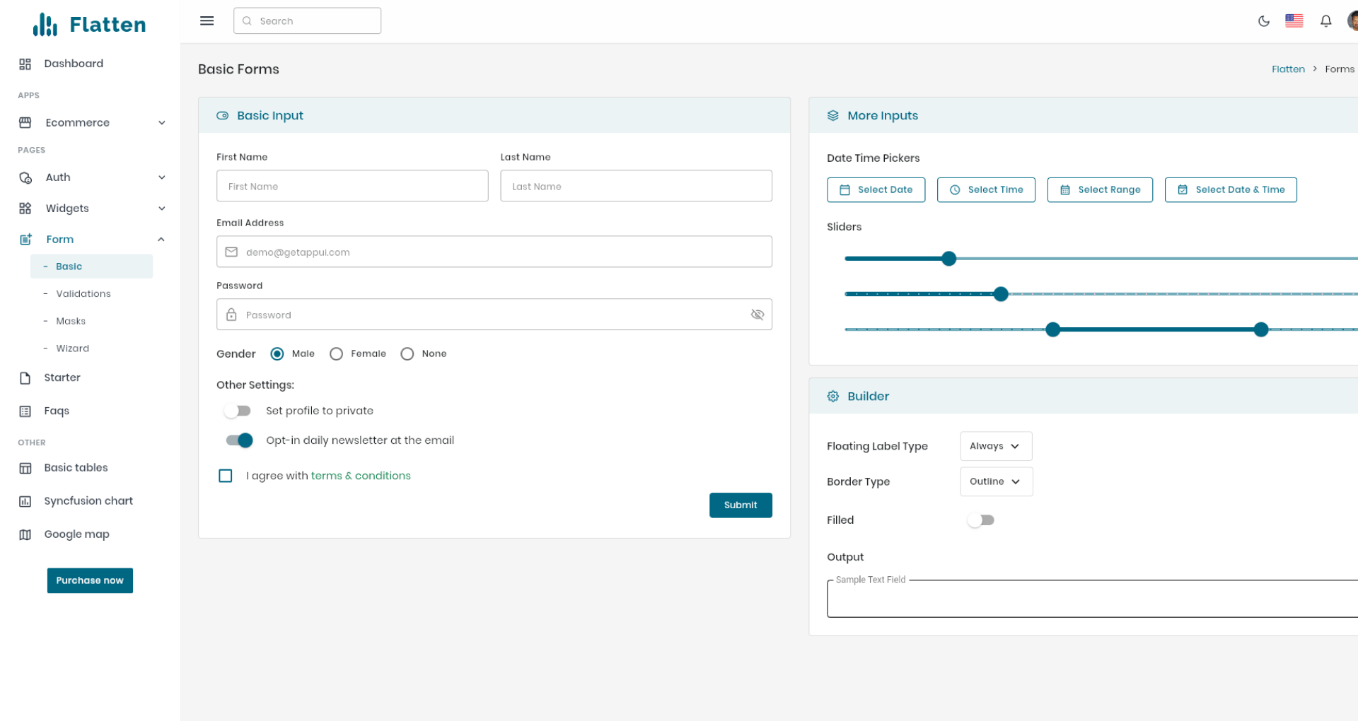Flatten - Flutter Admin Panel by Getappui | CodeCanyon