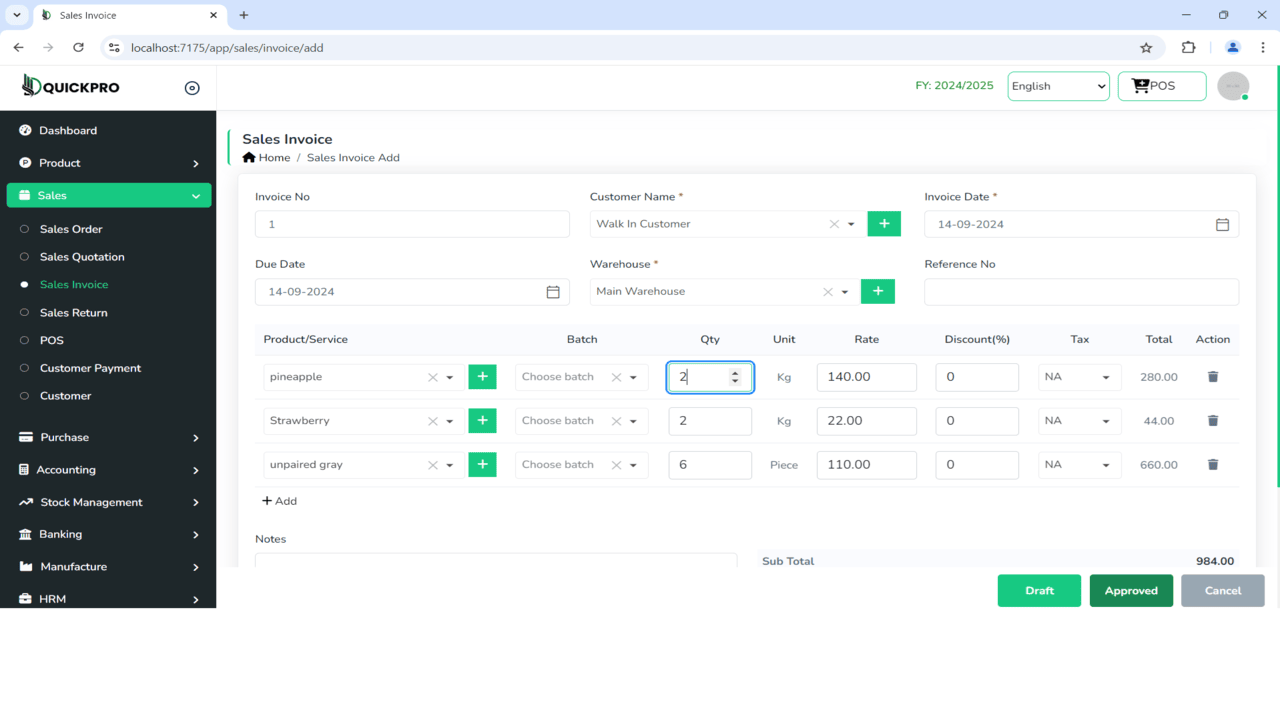 QuickPro - Advancce Billing & Accounting Software by DreamerITSolution