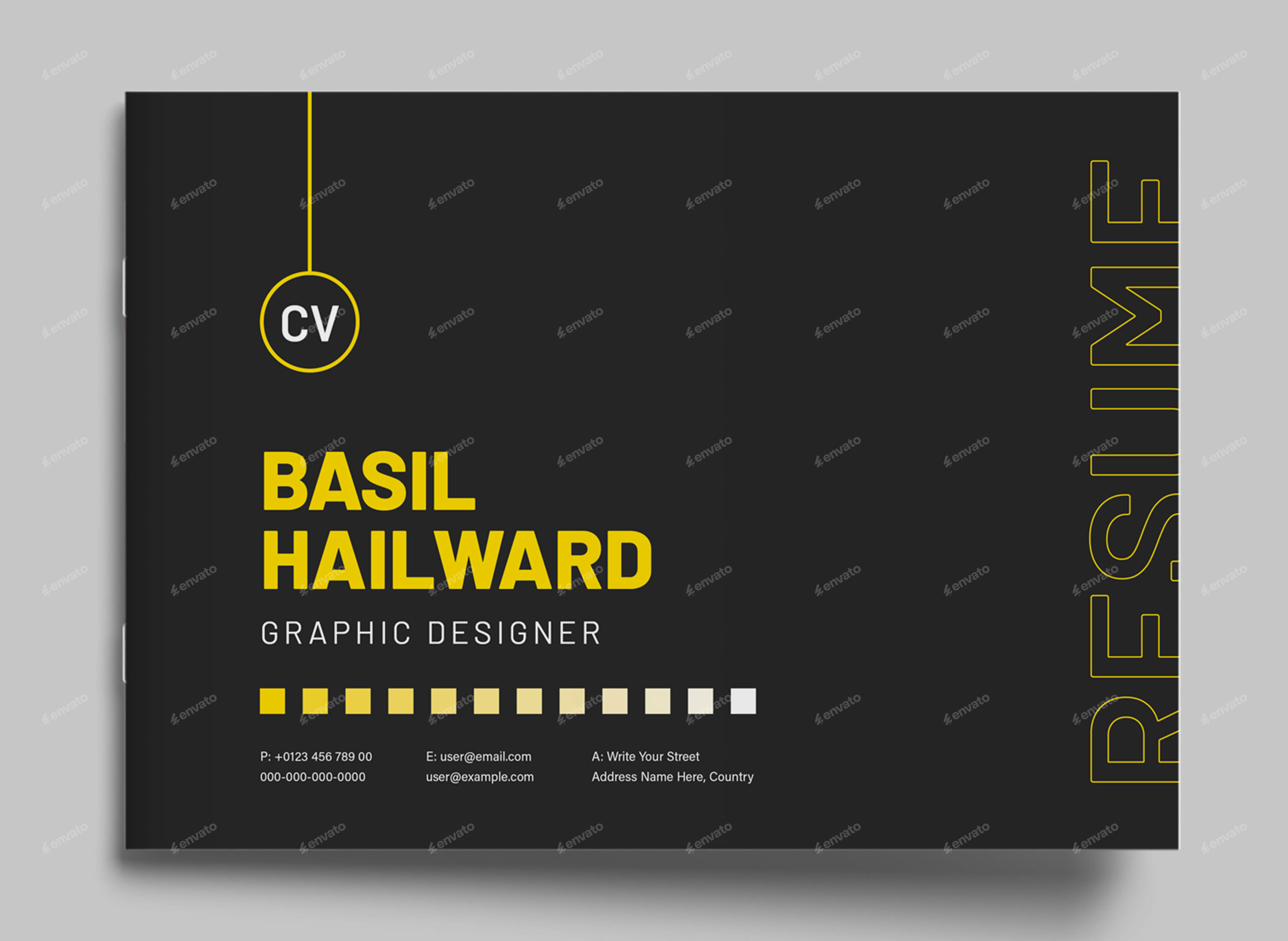 Resume Booklet Design Layout, Print Templates | GraphicRiver