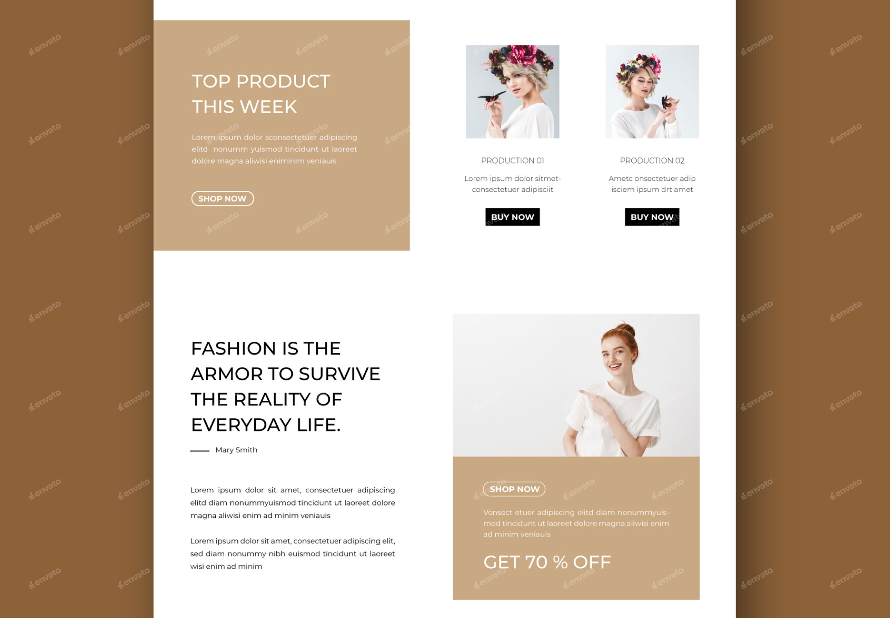 Email Newsletter Layout, Web Elements | GraphicRiver