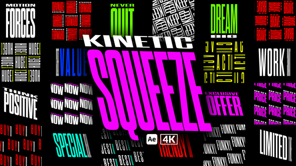 Kinetic Squeeze Titles, After Effects Project Files | VideoHive