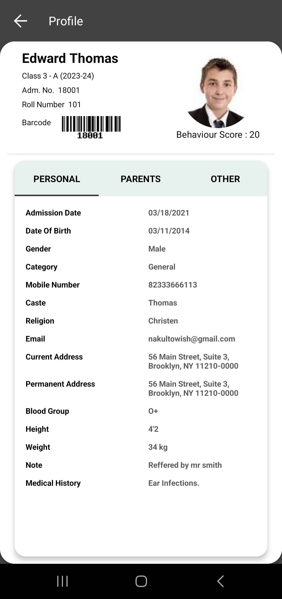 Smart School Android App - Mobile Application for Smart School by QDOCS