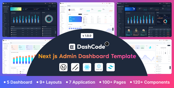Dashcode Next – Tailwind & Next.js Admin Dashboard with shadcn UI (Typescript) by Codeshaperbd