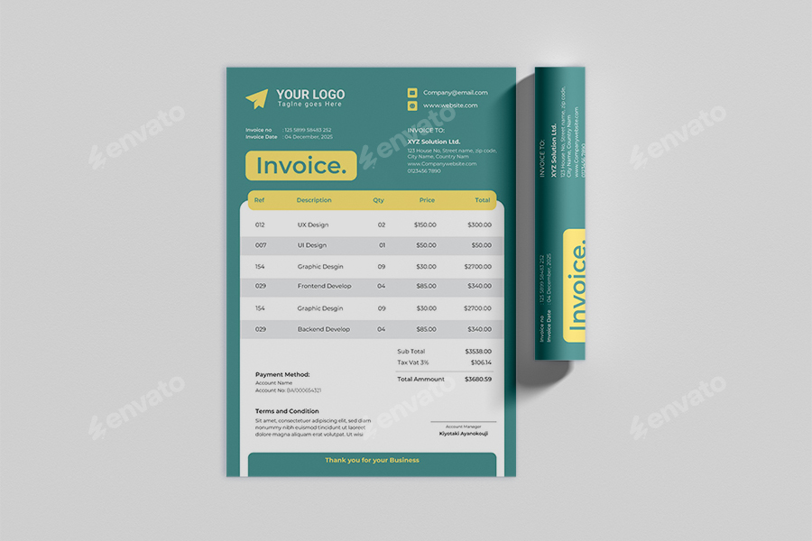 Invoice, Print Templates | GraphicRiver