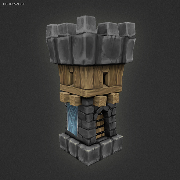 Low Poly RTS Human Building Set by BITGEM | 3DOcean