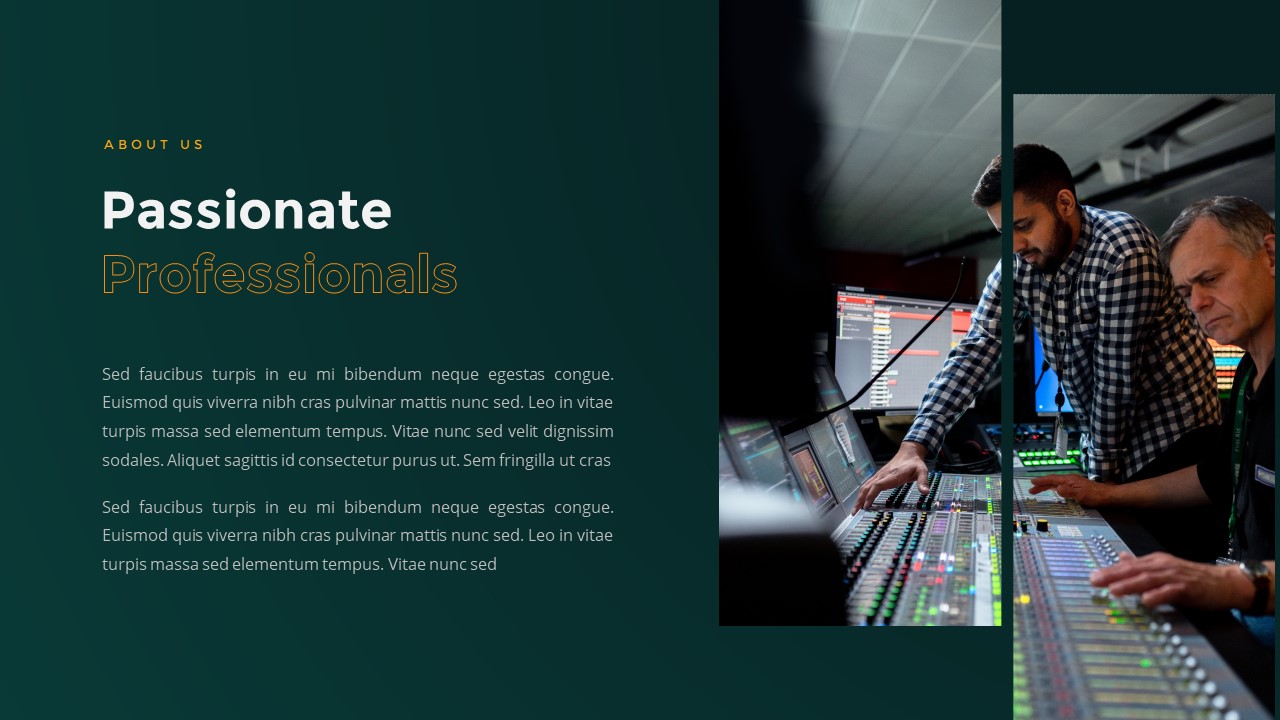 Musy - Music Recording Studio PowerPoint Template, Presentation Templates
