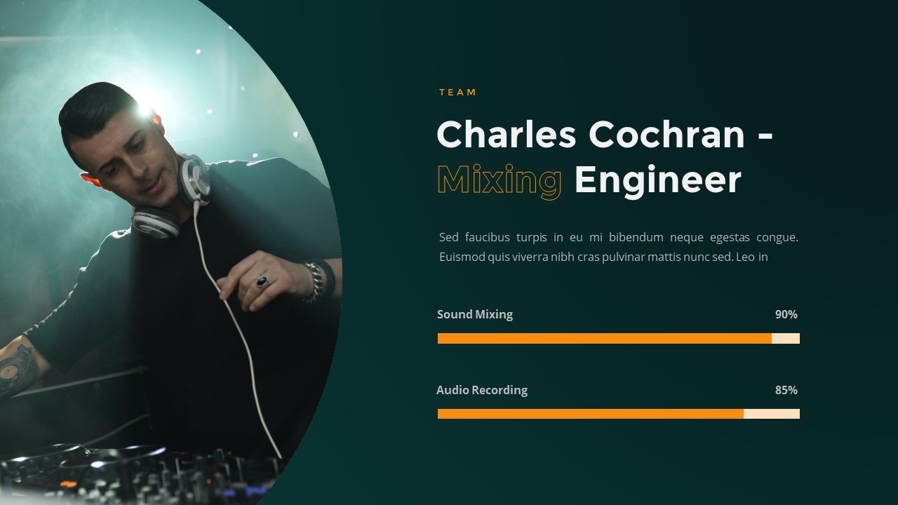 Musy - Music Recording Studio PowerPoint Template, Presentation Templates