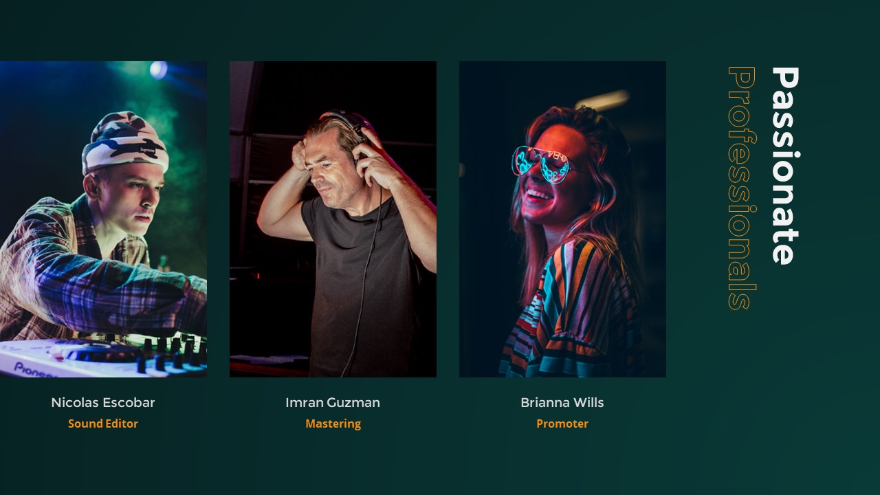 Musy - Music Recording Studio PowerPoint Template, Presentation Templates