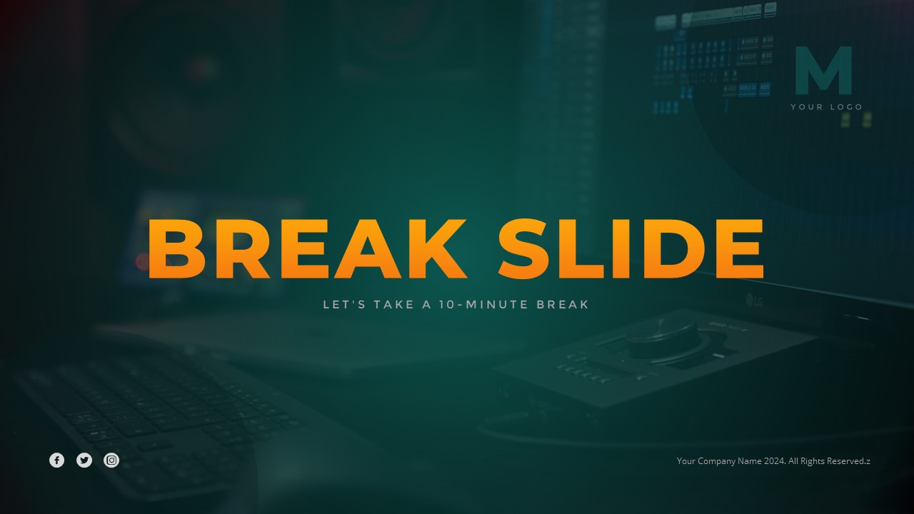 Musy - Music Recording Studio PowerPoint Template, Presentation Templates