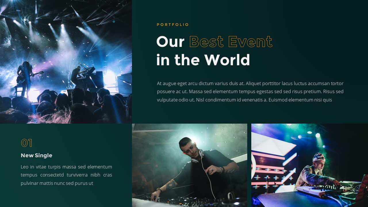 Musy - Music Recording Studio PowerPoint Template, Presentation Templates