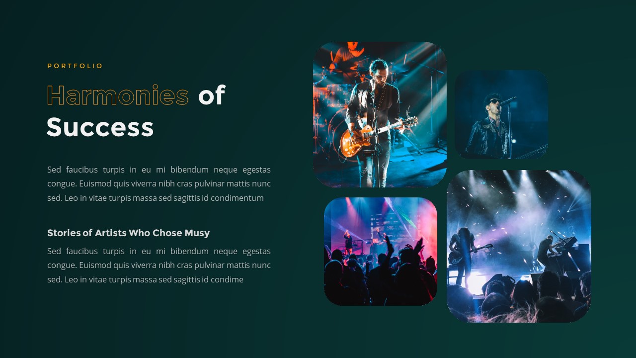 Musy - Music Recording Studio PowerPoint Template, Presentation Templates