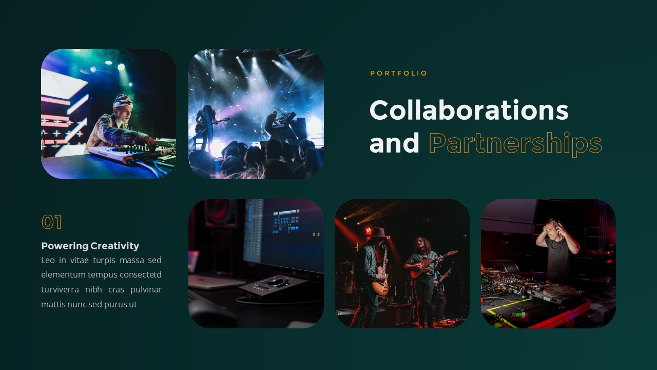 Musy - Music Recording Studio PowerPoint Template, Presentation Templates