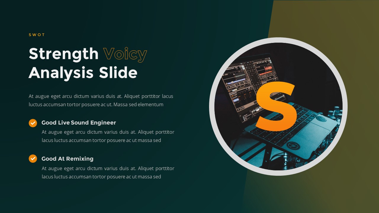 Musy - Music Recording Studio PowerPoint Template, Presentation Templates