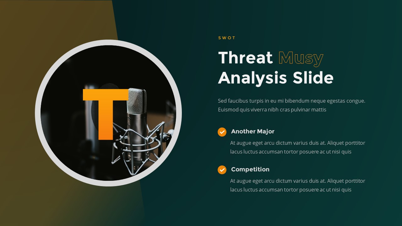 Musy - Music Recording Studio PowerPoint Template, Presentation Templates