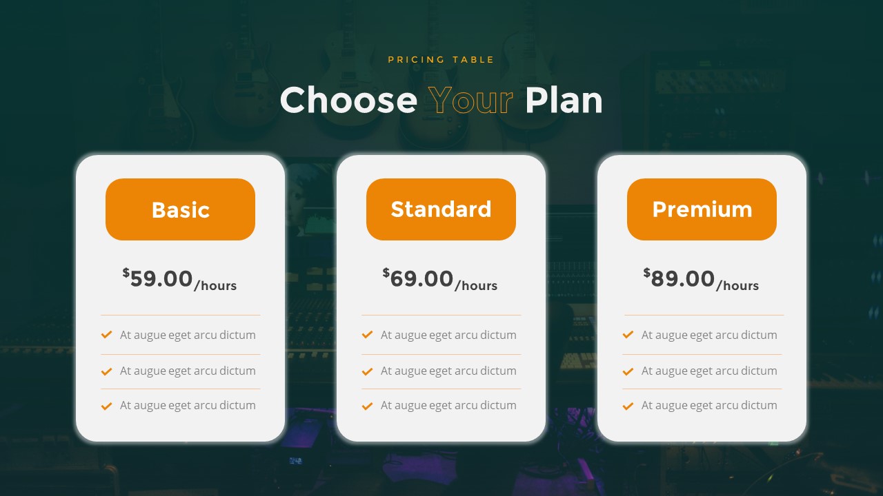 Musy - Music Recording Studio PowerPoint Template, Presentation Templates