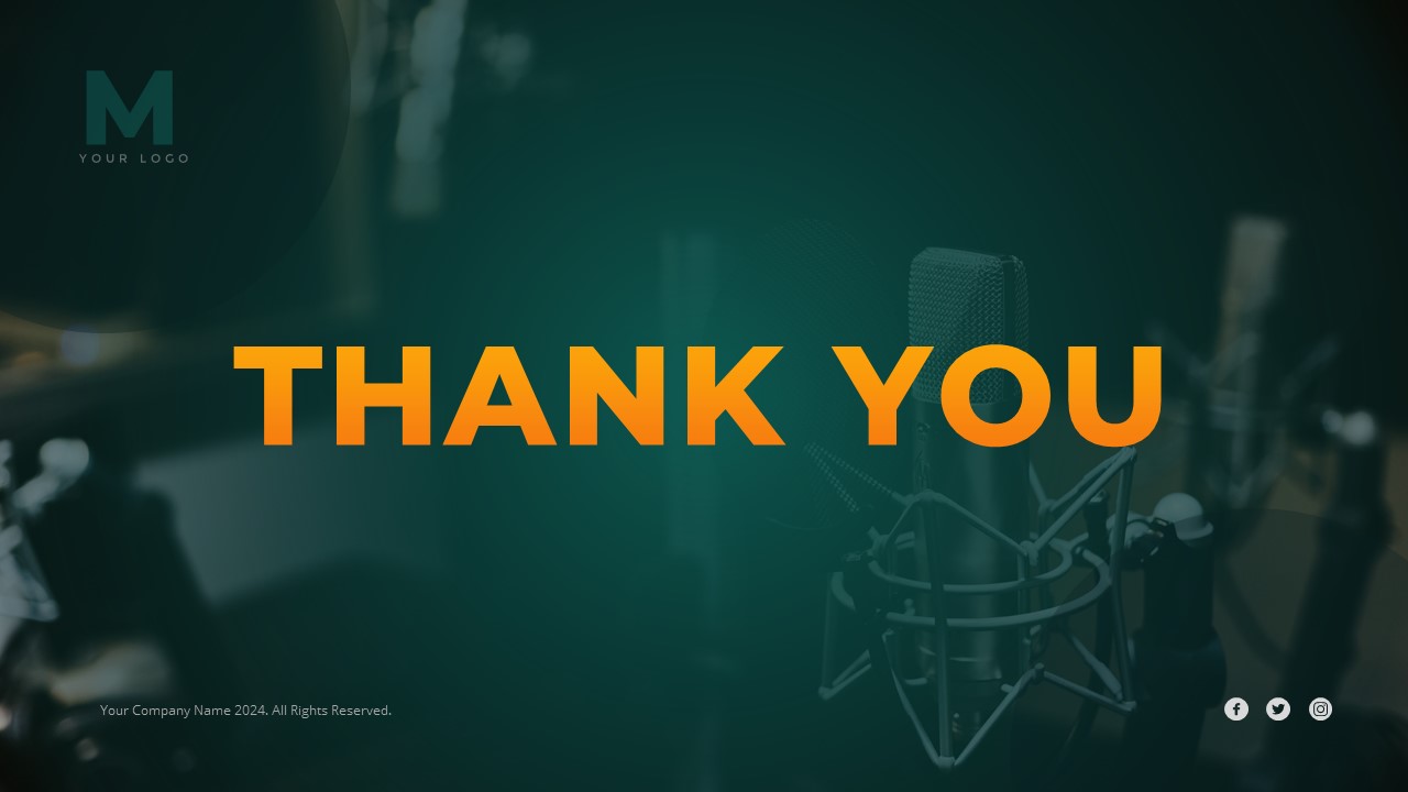 Musy - Music Recording Studio PowerPoint Template, Presentation Templates