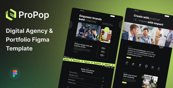 Propop - Digital Agency & Portfolio Figma Template by Mugli | ThemeForest