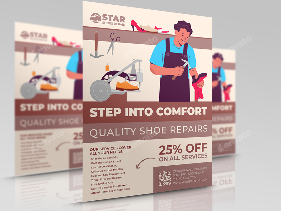 Cobbler Flyer Template Vol.2, Print Templates | GraphicRiver