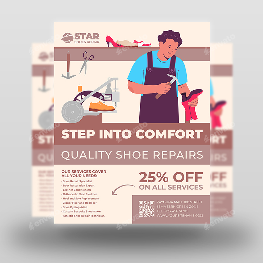 Cobbler Flyer Template Vol.2, Print Templates | GraphicRiver