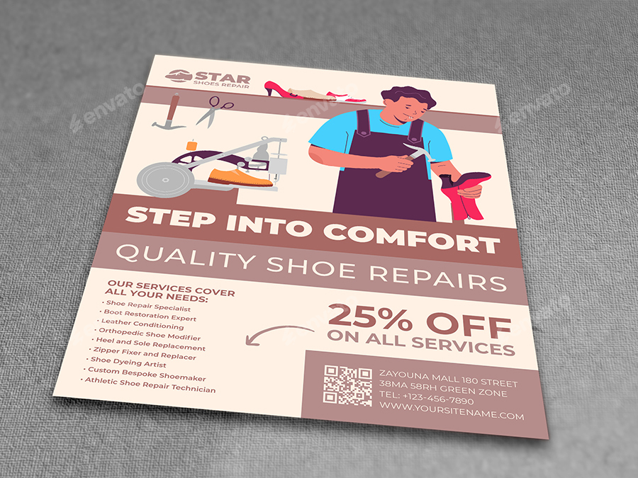 Cobbler Flyer Template Vol.2, Print Templates | GraphicRiver