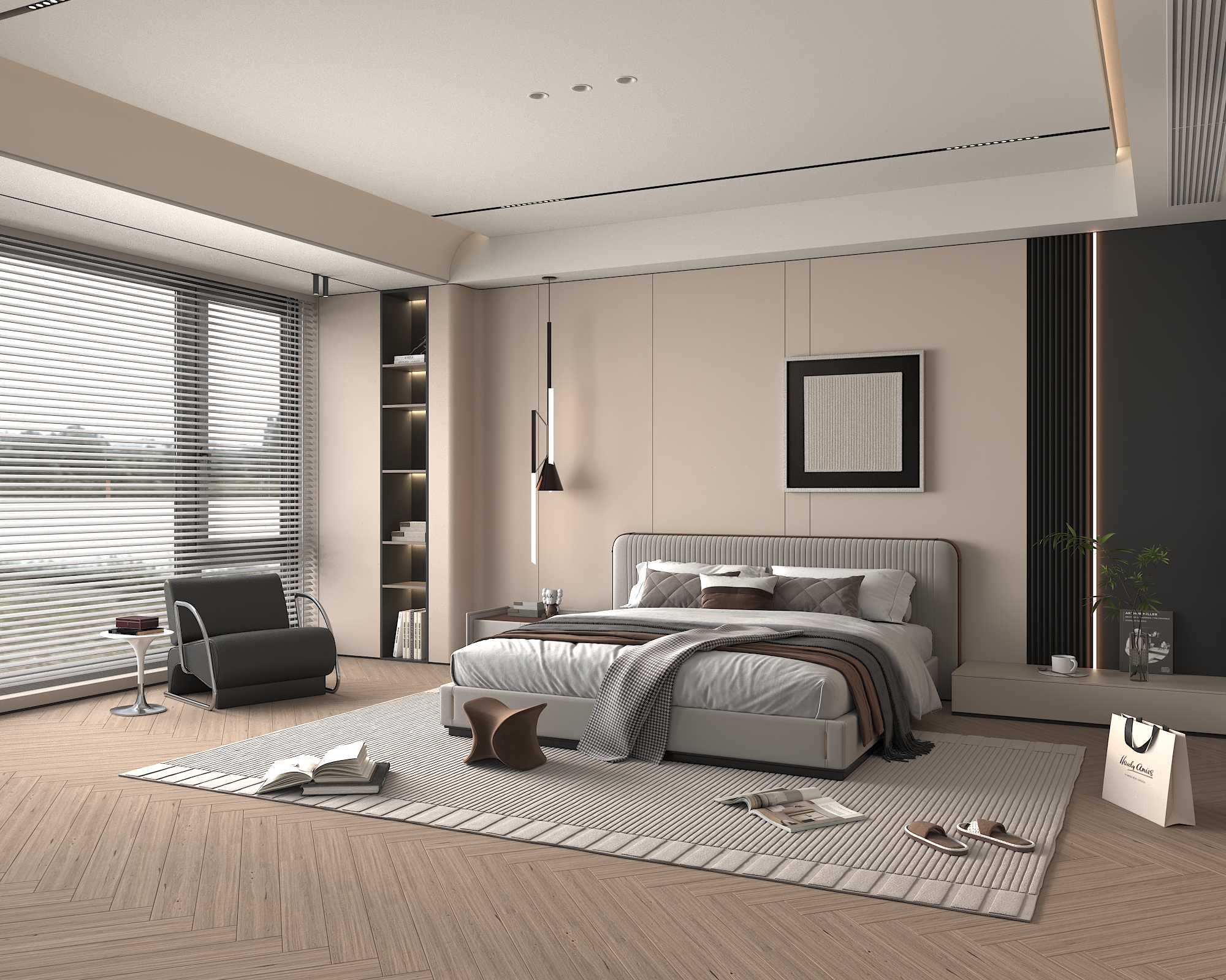 Modern Bedroom Scene 42 by nhattuankts | 3DOcean