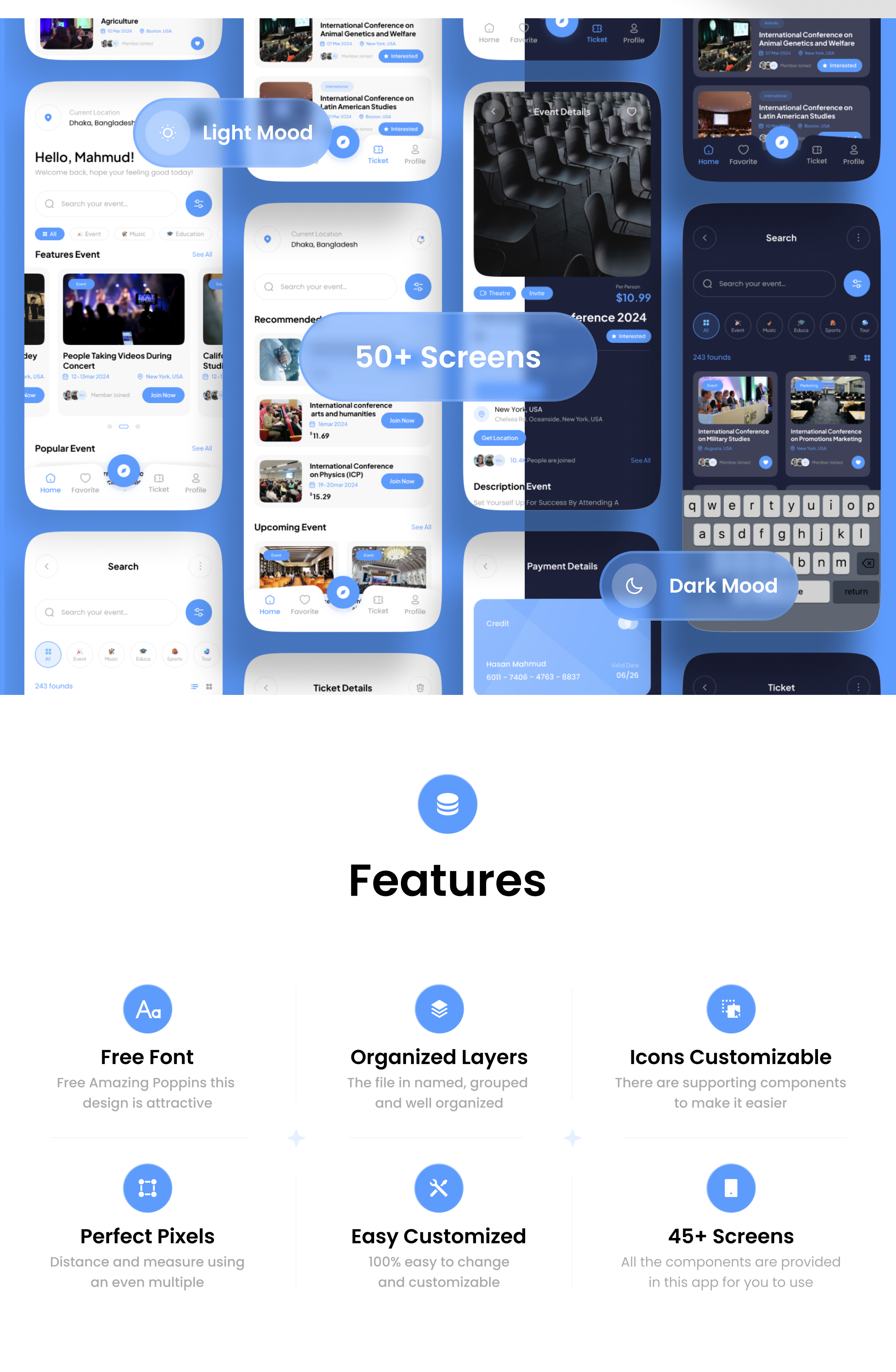 Evanto - Virtual Event Organizing App UI Kit by pixleslab | ThemeForest