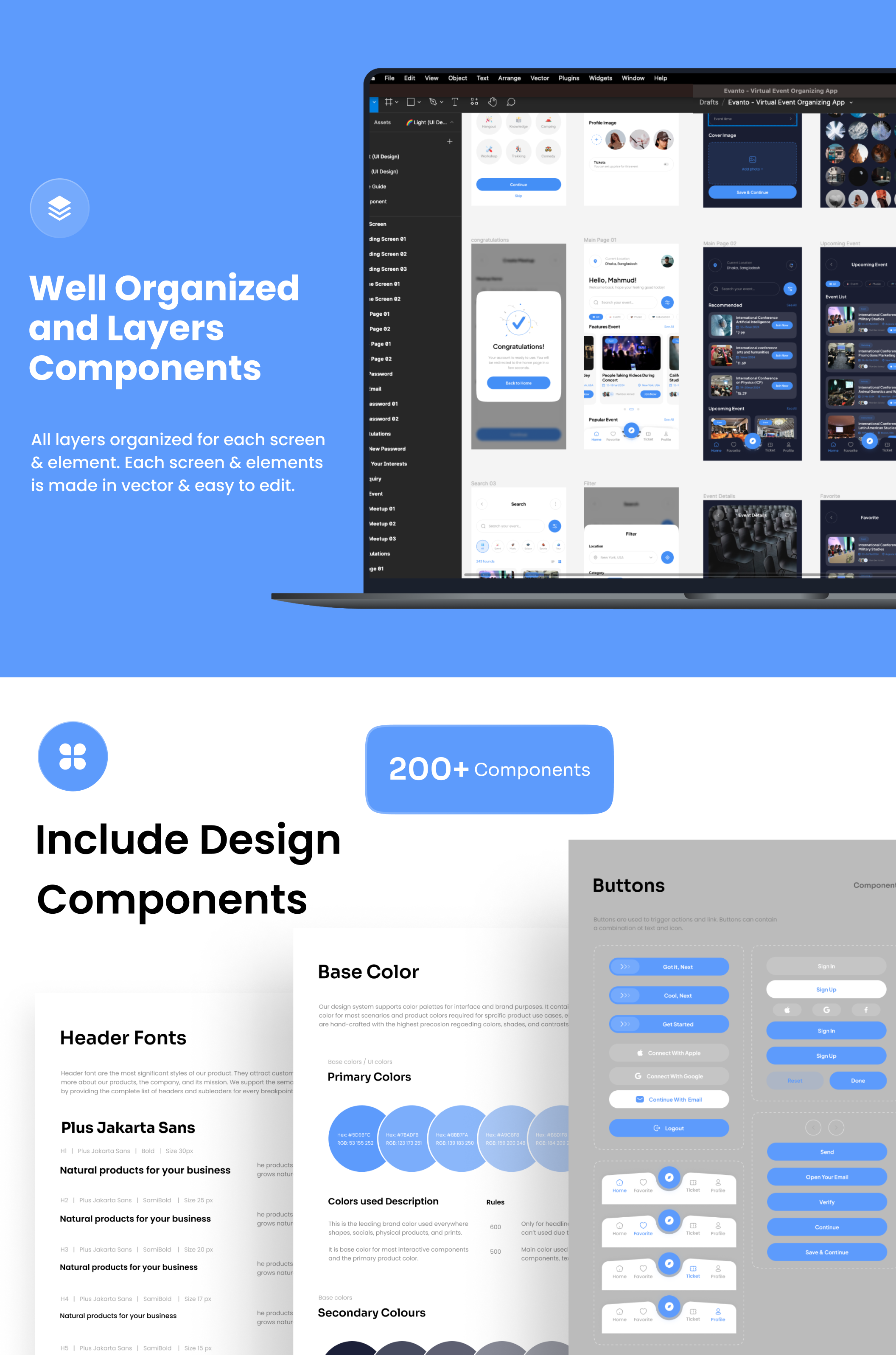 Evanto - Virtual Event Organizing App UI Kit by pixleslab | ThemeForest