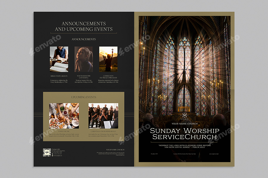 Church Service Program Template, Print Templates | GraphicRiver