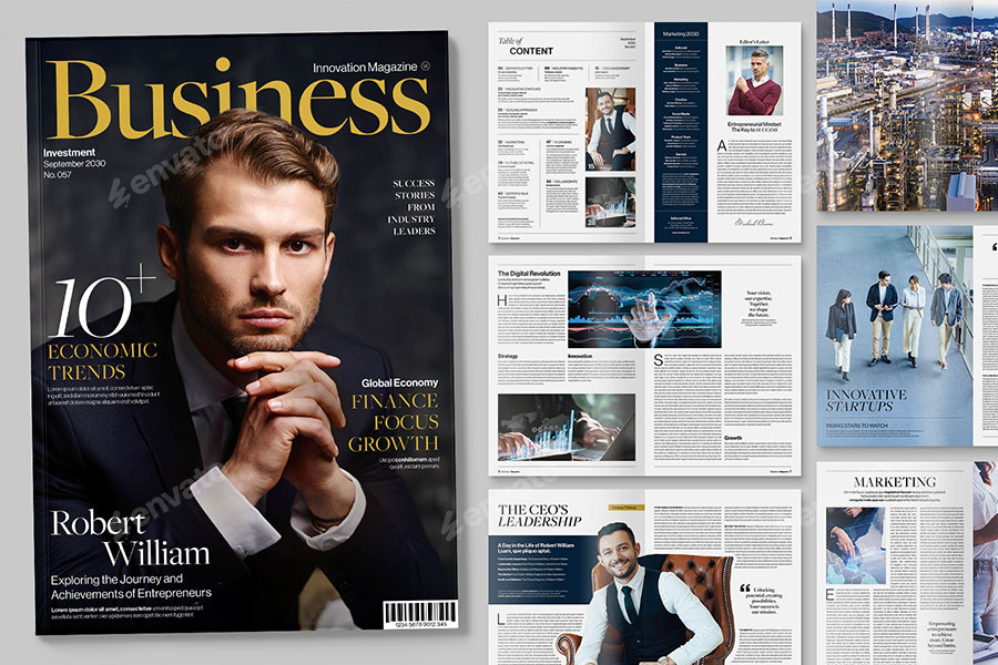 Business Magazine Template, Print Templates | GraphicRiver