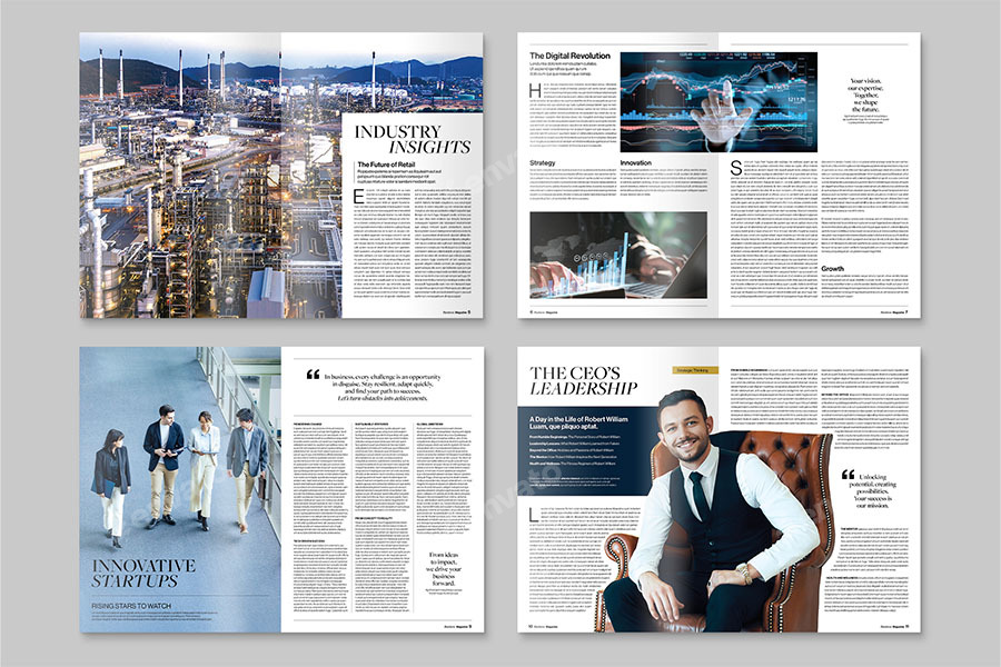 Business Magazine Template, Print Templates | GraphicRiver