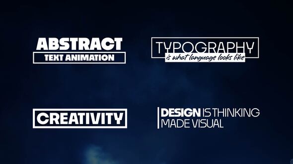 Abstract - Text Animation, After Effects Project Files | VideoHive
