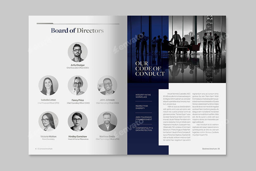 Company Policy Brochure Template, Print Templates | GraphicRiver