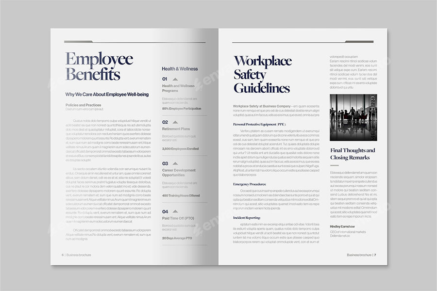 Company Policy Brochure Template, Print Templates | GraphicRiver