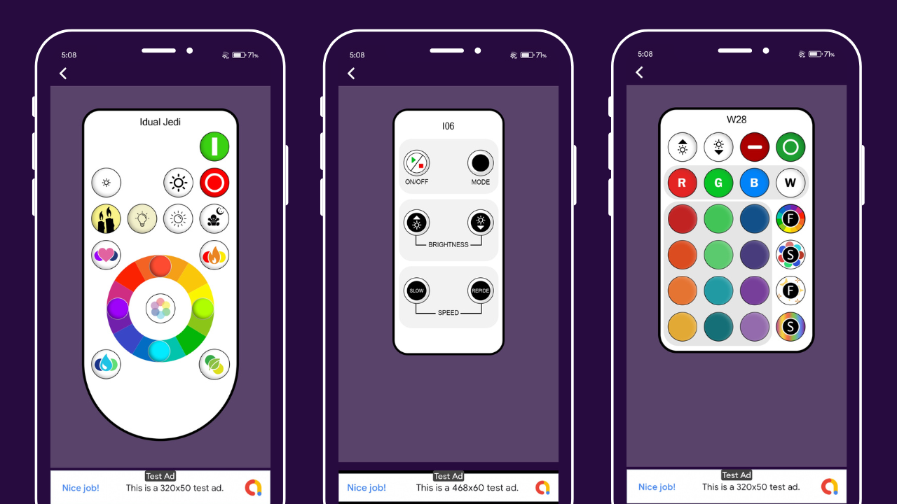 RGB LED Remote with AdMob Ads Android by MJAppsStudio | CodeCanyon