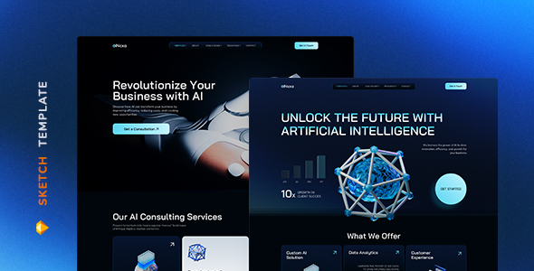 AiNexa – AI Agency Template for Sketch by merkulove | ThemeForest