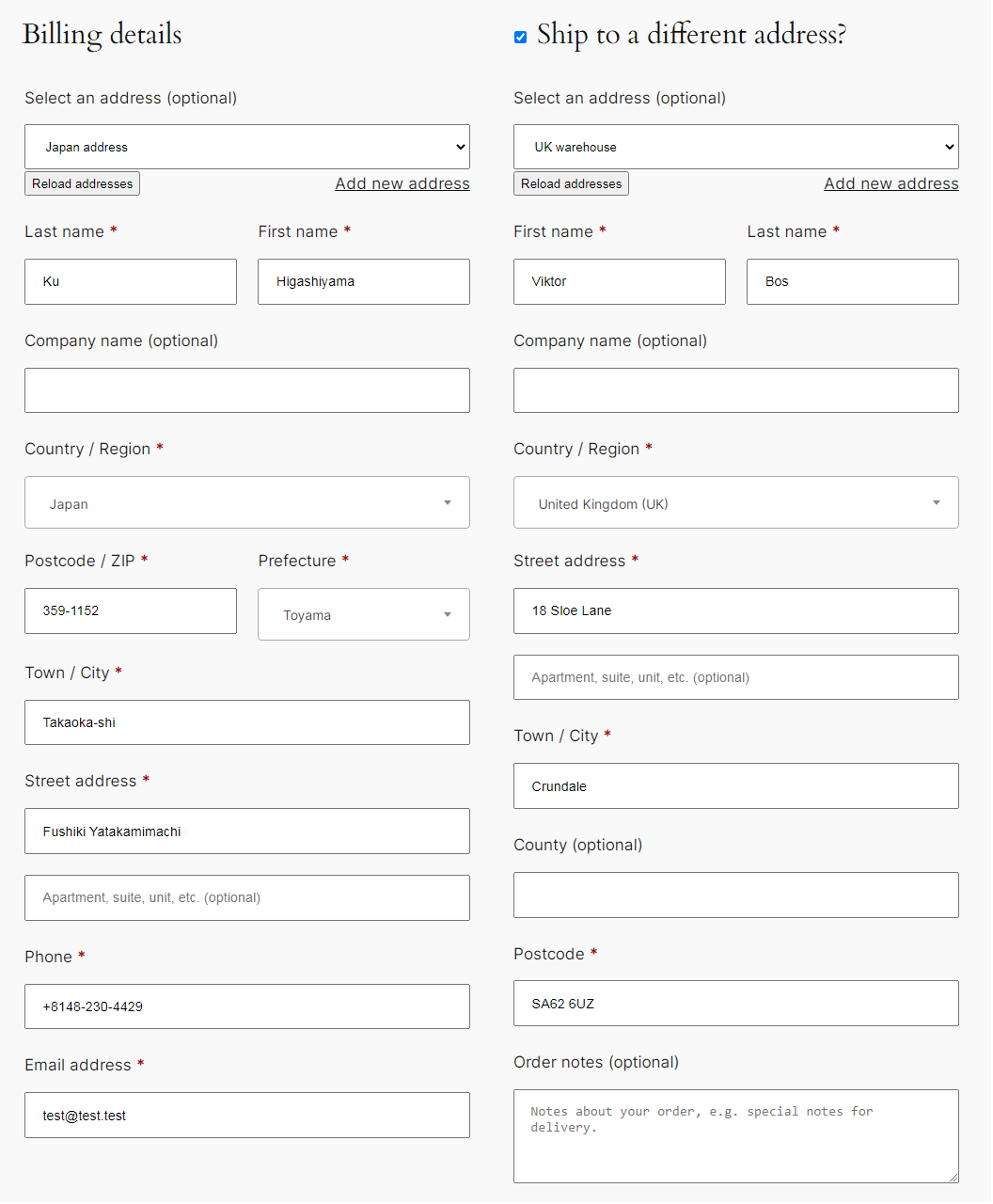 Multiple Billing and Shipping Addresses for WooCommerce Checkout by wpxqw